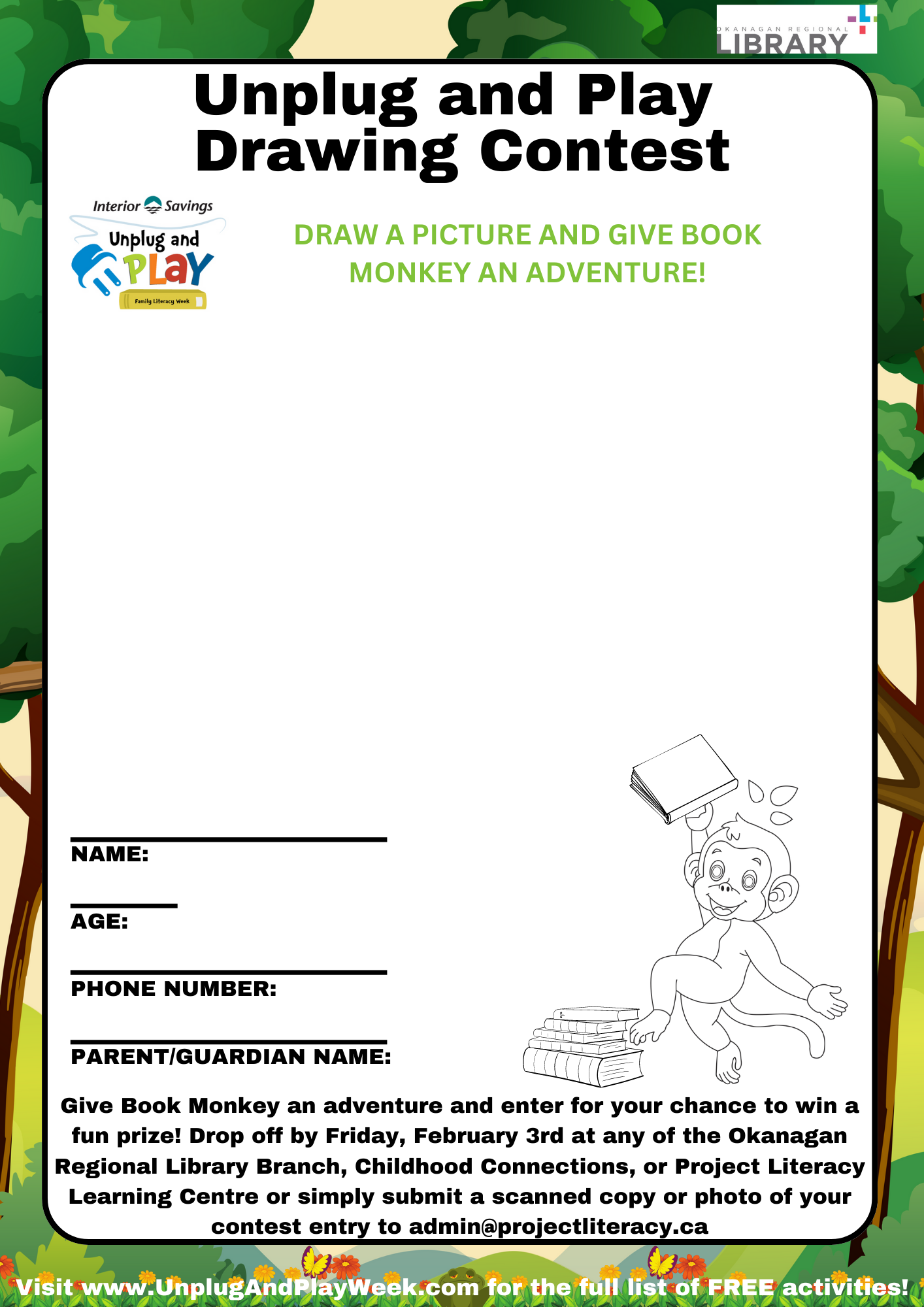 Drawing and Colouring Contest - Unplug and Play Week